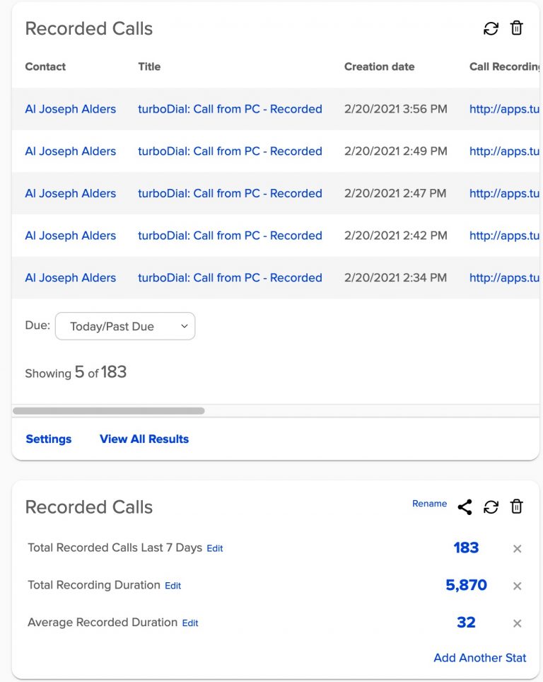Call Recording Reports – turboDial Support